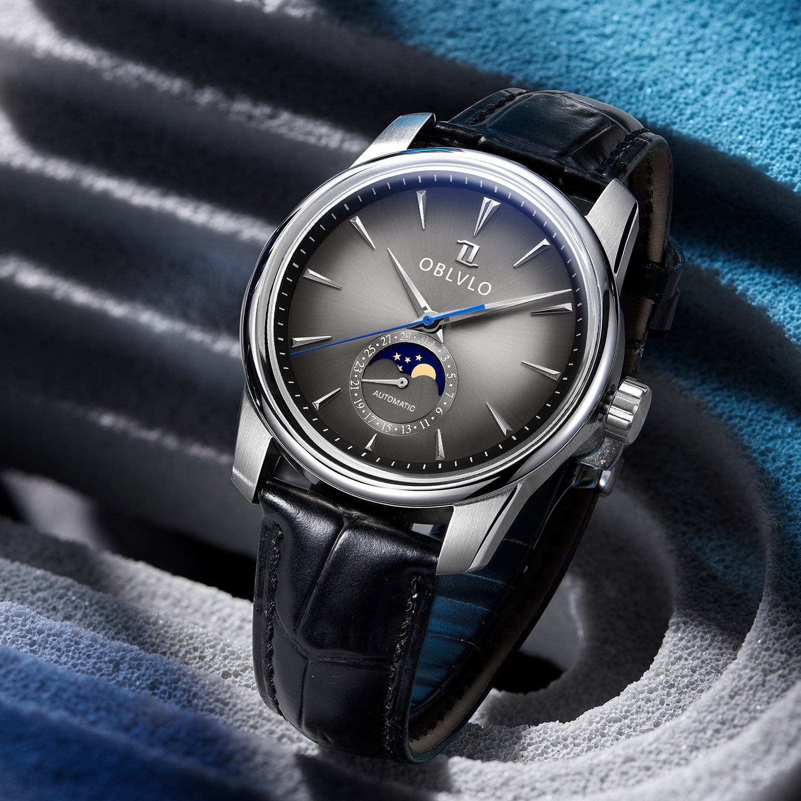 Luxury Vintage Automatic Moon Phase Watches For Men - Oblvlo Design JM ...