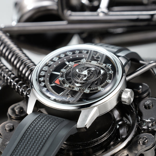 OBLVLO JM ROTOR Series - Mens Unique Skeleton Automatic Watches