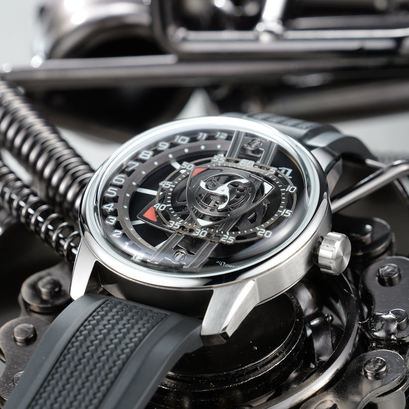 OBLVLO JM ROTOR Series - Mens Unique Skeleton Automatic Watches